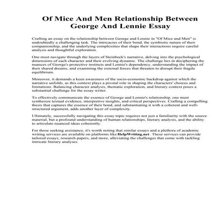 Of Mice And Men Relationship Between George And Lennie Essay.pdf