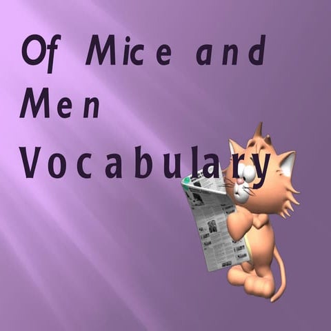 Of Mice and Men Vocab | PPT