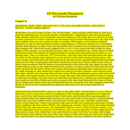 Of plymouth plantation | DOCX