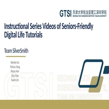 Instructional Series videos of seniors friendly digital life tutorials | PPT