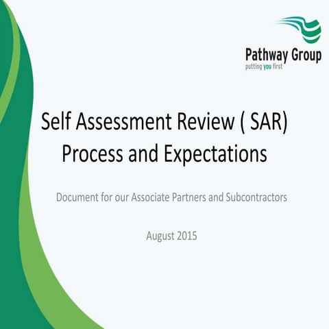 Self Assessment Review - Ofsted slides to share with subcontractors | PPTX