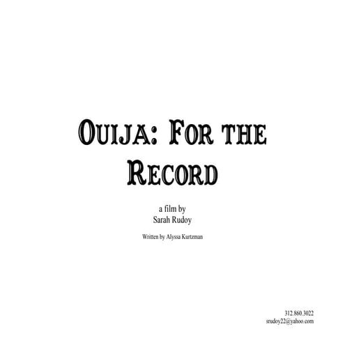 Background of the ouija board | PPTX