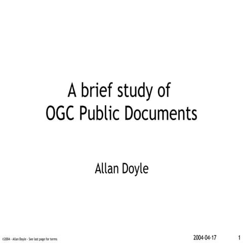 OGC Document Study | PPT | Free Download