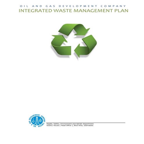 OGDCL's Integrated Waste Management Plan | PDF