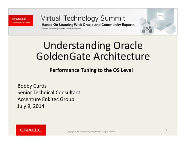 Oracle GoldenGate Demo and Data Integration Concepts