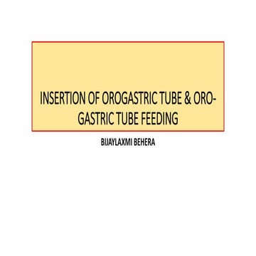 Tube feeding ( Gavage feeding ) | PPTX
