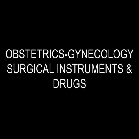 Gynecological and obstetrics Instruments | PDF