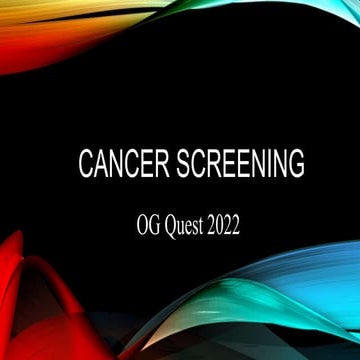 Gynecologic Cancer Screening | PPTX