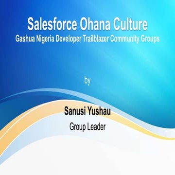 Salesforce Ohana Culture Pptx