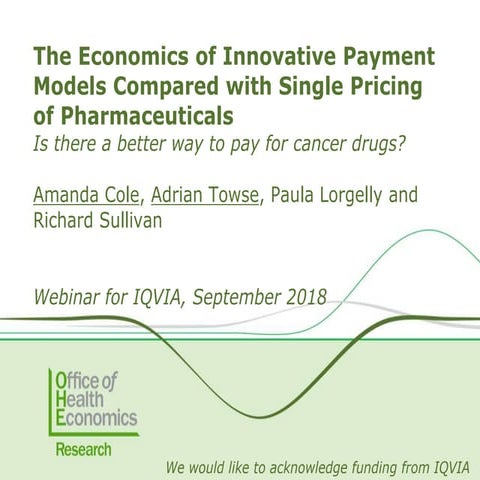 The Economics of Innovative Payment Models Compared with Single Pricing ...