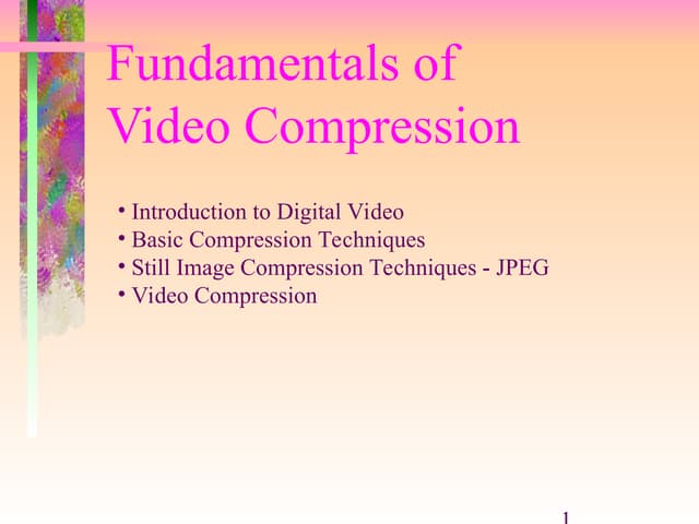 Image compression standards | PPTX