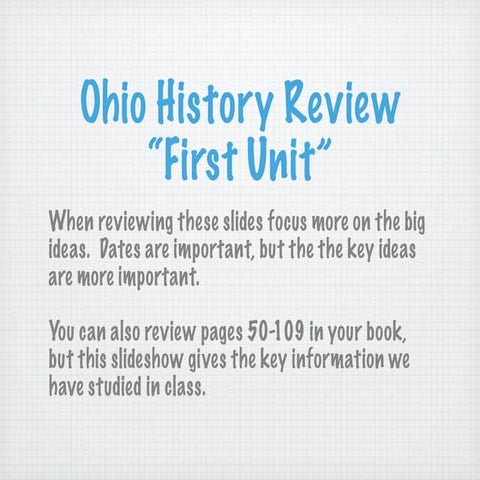 Ohio History Review "First Unit" | KEY