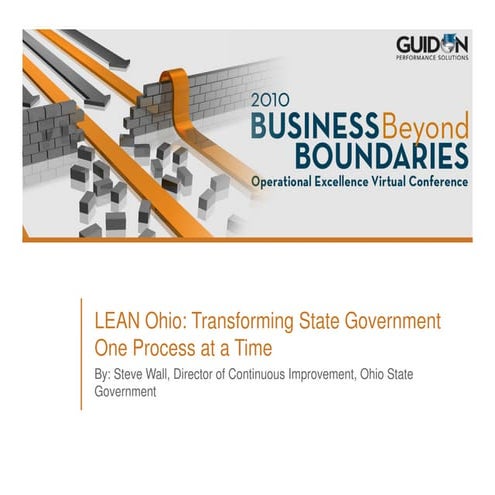LEAN Ohio: Transforming State Government One Process at a Time | PDF