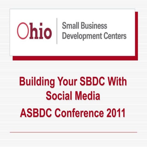 Ohio SBDC Statewide Conference Social Media | PPT