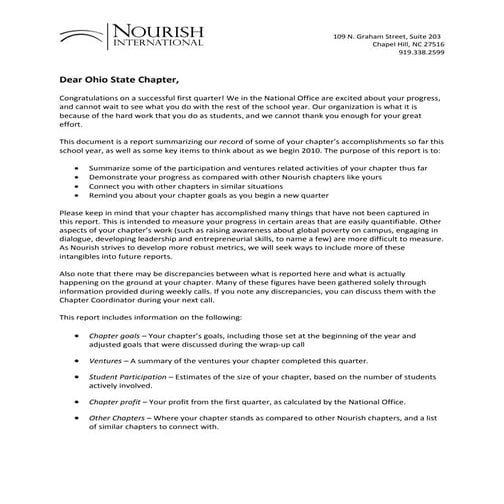 Ohio State Progress Report | DOC