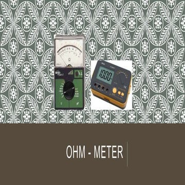 Ohm-meter | PPTX