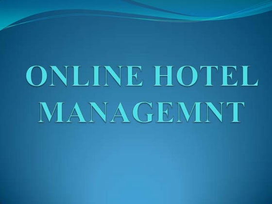 Hotel management system project | PPTX
