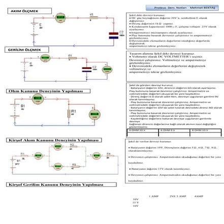 Ohm Kanunu Deneyinin Yapilmasi proteus | PDF
