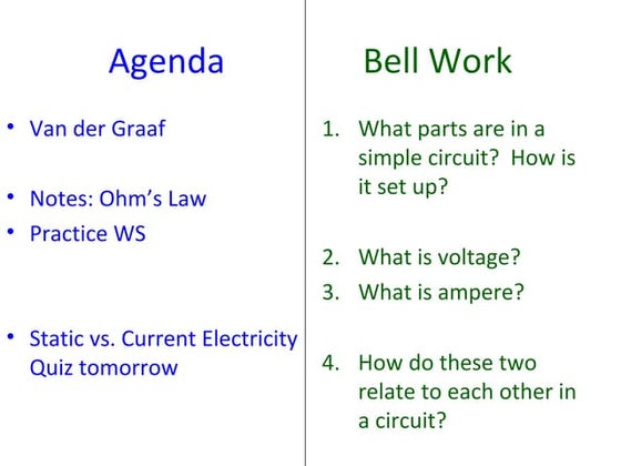 Ohms Law Practice Worksheet Ohm's Law Problems For Complex Circuits