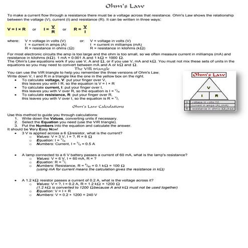 Ohm's law | PDF