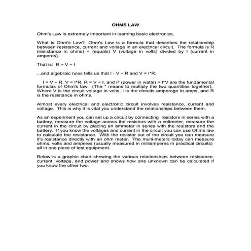 Ohms law lesson 3 | DOC