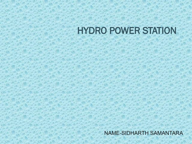 Selection of turbine for hydro electric power plants | PPTX