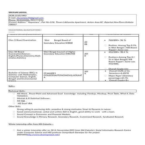 Cv template by kgp | PDF
