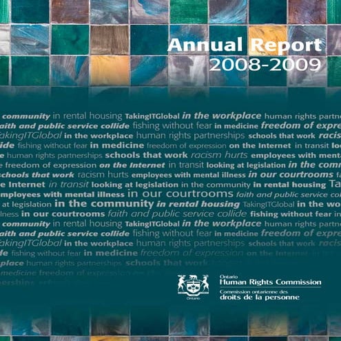 Ohrc Annual Report 2009 | PDF