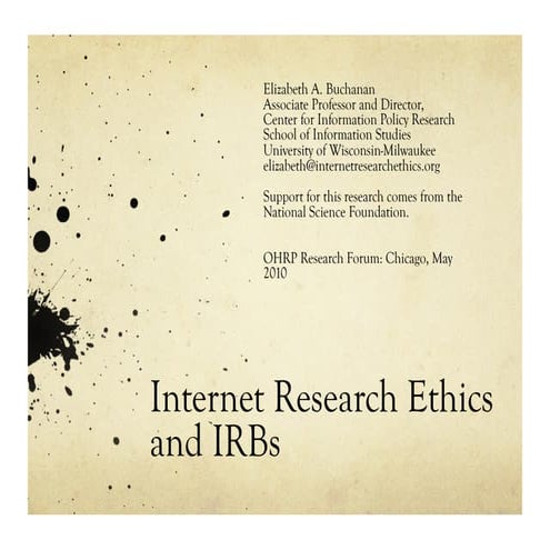 Internet Research Ethics and IRBs | PDF