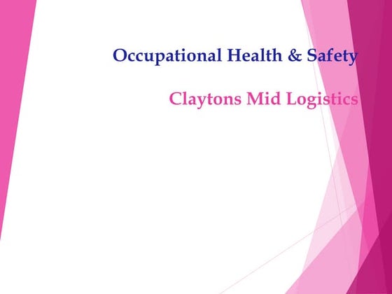 Occupational Health & Safety Presentation | PPT