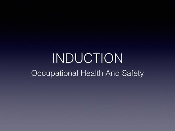Safety induction presentation | PPTX | First Aid | Injuries
