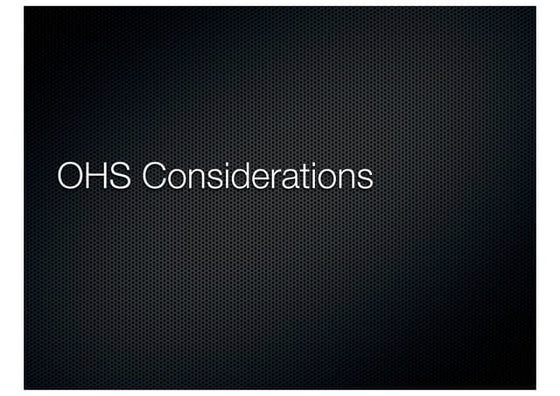 Occupational Health & Safety (OHS ) | PPTX | Human Resources | Business