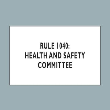 Rule 1040: Safety Committee and Their Responsibility | PPTX