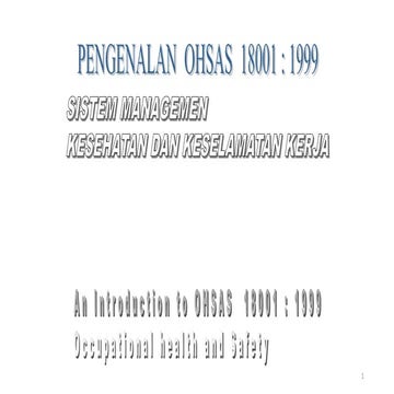 PENGENALAN OHSAS, Sistem Manajemen K3.pptx