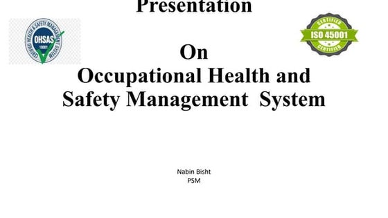 Occupational Health & Safety Management System (ISO 45001:2018).pptx | Business | Business and ...