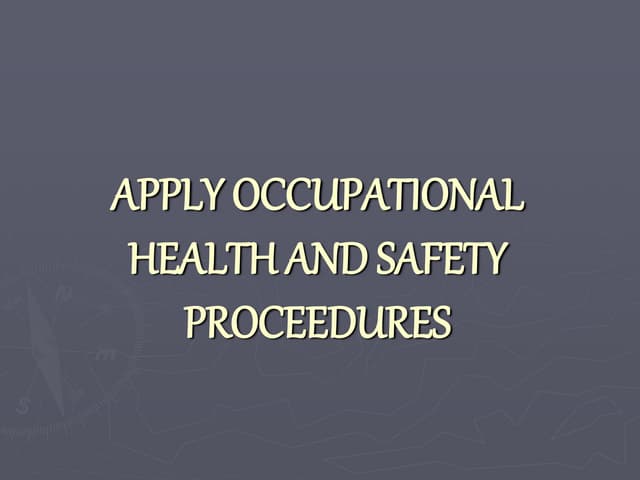 Occupational health and safety (ohs) policy | PPTX