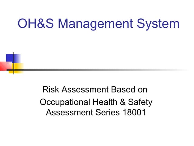 OHS Risk Assessment Form