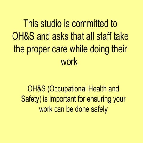 OHS presentation | PPT