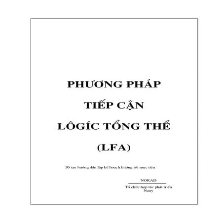 Phuong phap tiep can logic tổng thể (LFA) | PPT