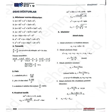 riyaziyyat_qaydalar-Copy-2.pdf lazimi yeni | PDF