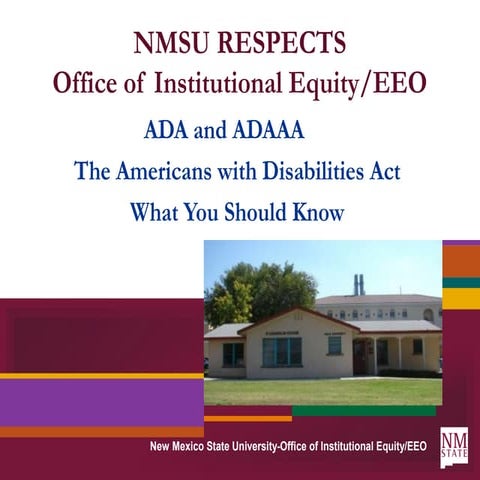 The Americans with Disabilities Act: What you should know | PPT