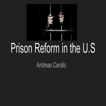 Prison reform in us | PPTX | Financial Reform | Economy