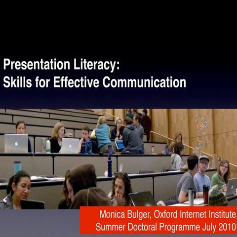 Presentation Literacy: Skills for Effective Communication | PPT