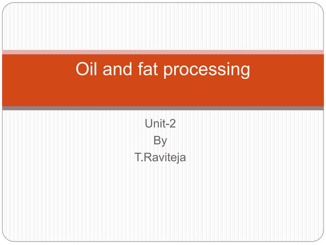 Extraction of oil | PPTX