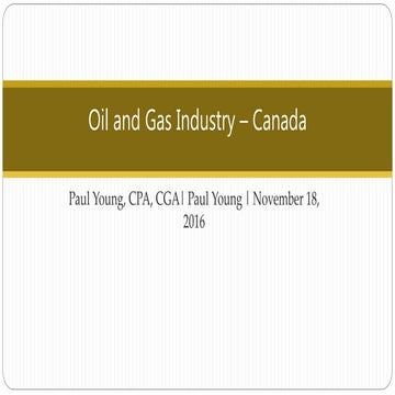 Oil and Gas sector – Canada – November 2016 | PPTX