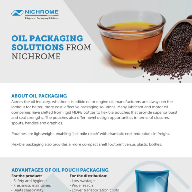 OIL PACKAGING SOLUTIONS FROM NICHROME | PDF