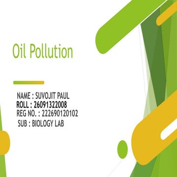 Oil Pollution | PPTX