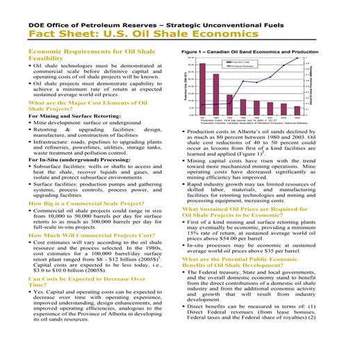Oil shale economics_fact_sheet usa | PDF