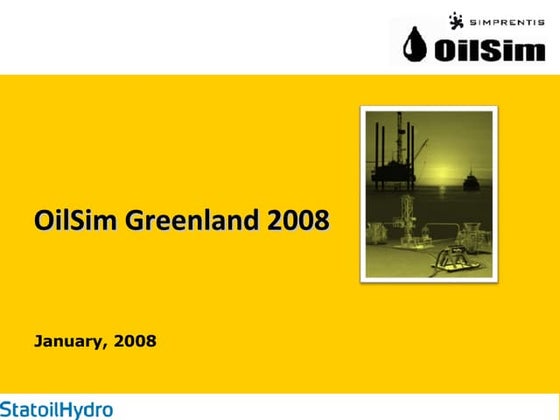 OilSim Greenland 2007 Map | PPT