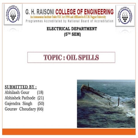 Oil spillls | PPT
